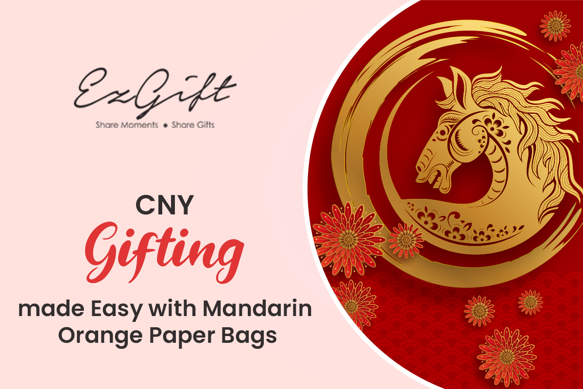 CNY Gifting Made Easy with Mandarin Orange Paper Bags